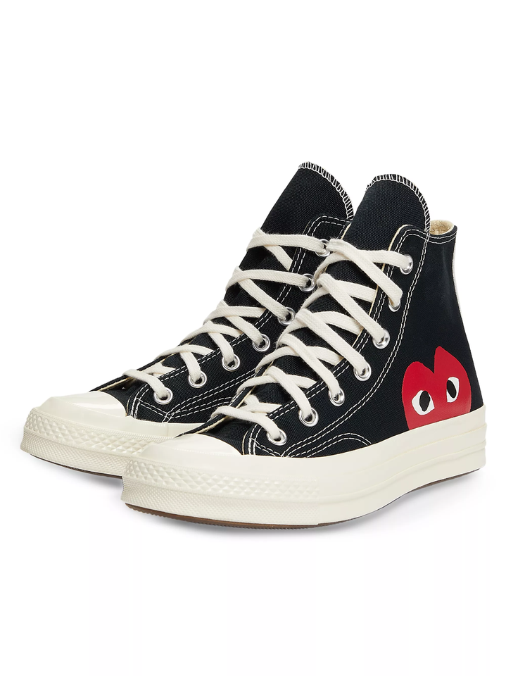 Converse x Comme des Garcons Play Chuck Taylor All-Star 70 Hi Black Red ...
