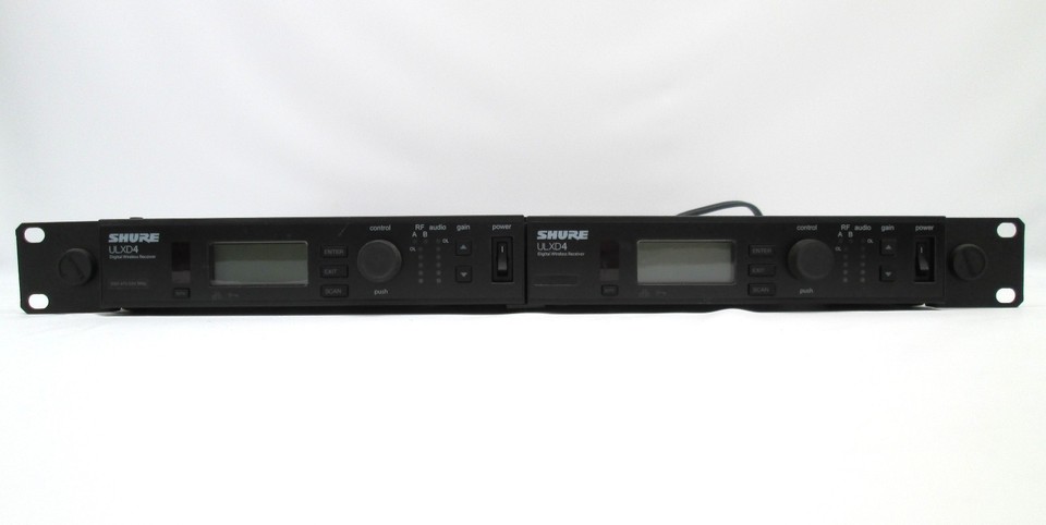 Rack Mount 2x Shure ULXD4 Dual-Channel Digital Wireless Receiver G50 ...