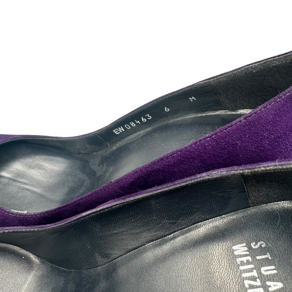 Stuart Weitzman Purple Suede Timeless Pointed Toes Pumps Heels Shoes 6M ...