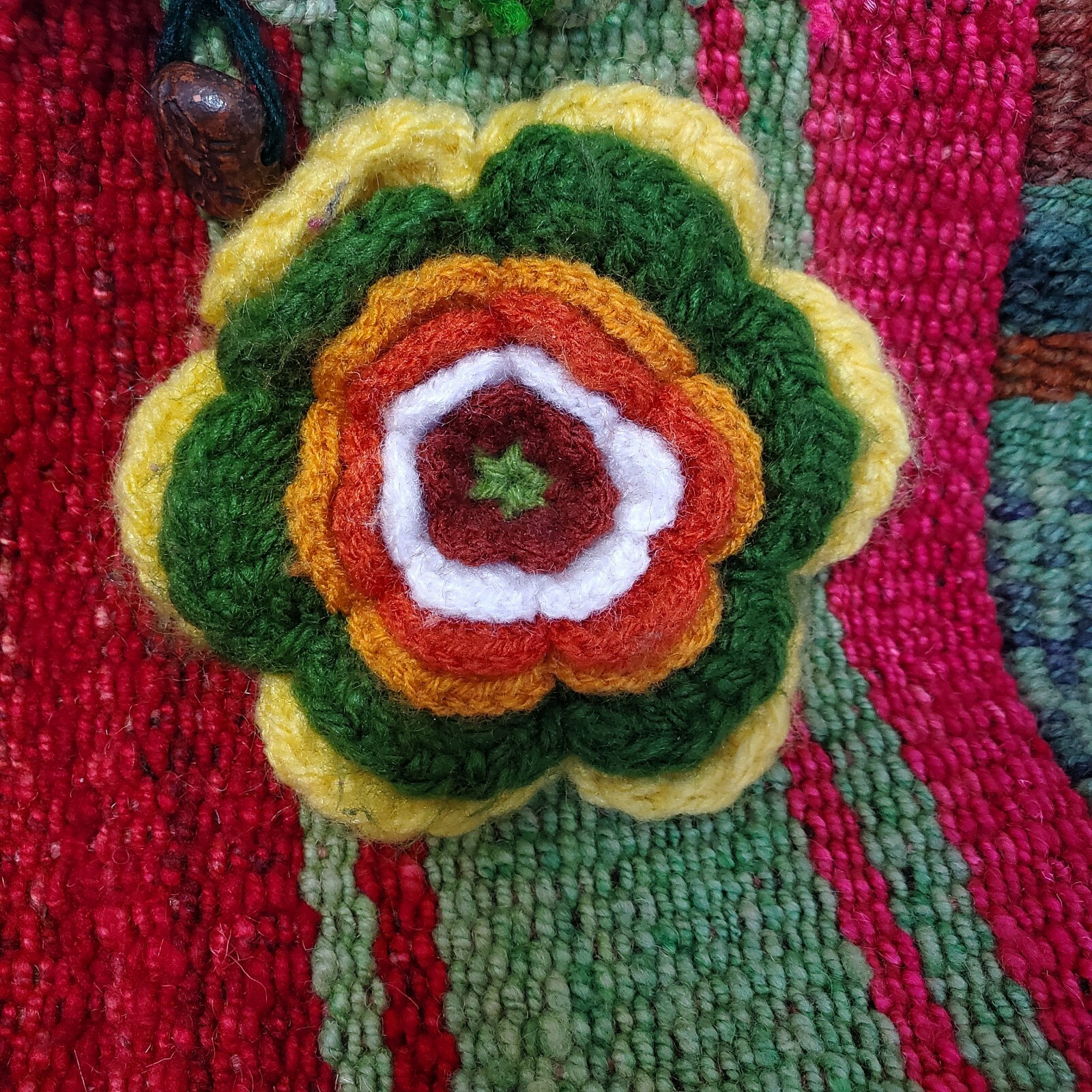 INKA Traditions BOHO Vibrant Handwoven Woven Striped Multi-Color Floral ...