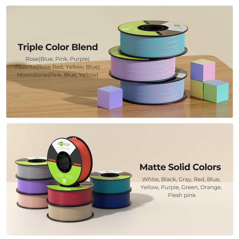 Creality Soleyin Ultra PLA 3D Printer Filaments 300mm/s High Speed-1kg ...
