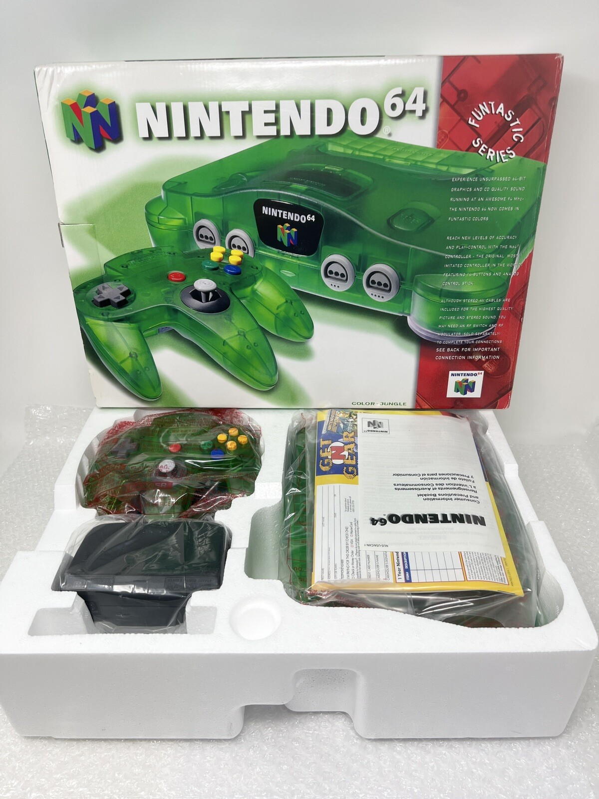 Nintendo 64 System Video Game Console Jungle Green N64 System Brand New ...