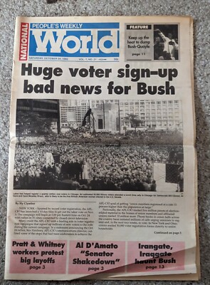 People's Weekly World Newspaper 10/24/1992 | eBay