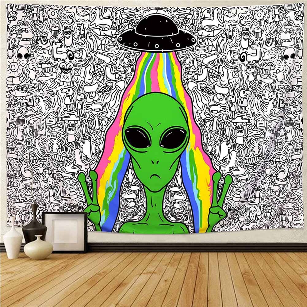 Alien Pen Tapestry Wall Hanging Rugs Bedspread Beach Mat Dorm Decor ...