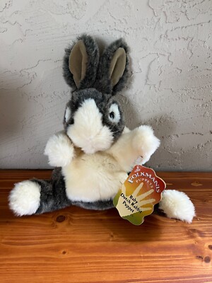 Folkmanis 11" Baby Dutch Bunny Rabbit Hand Puppet NEW Plush Stuffed ...