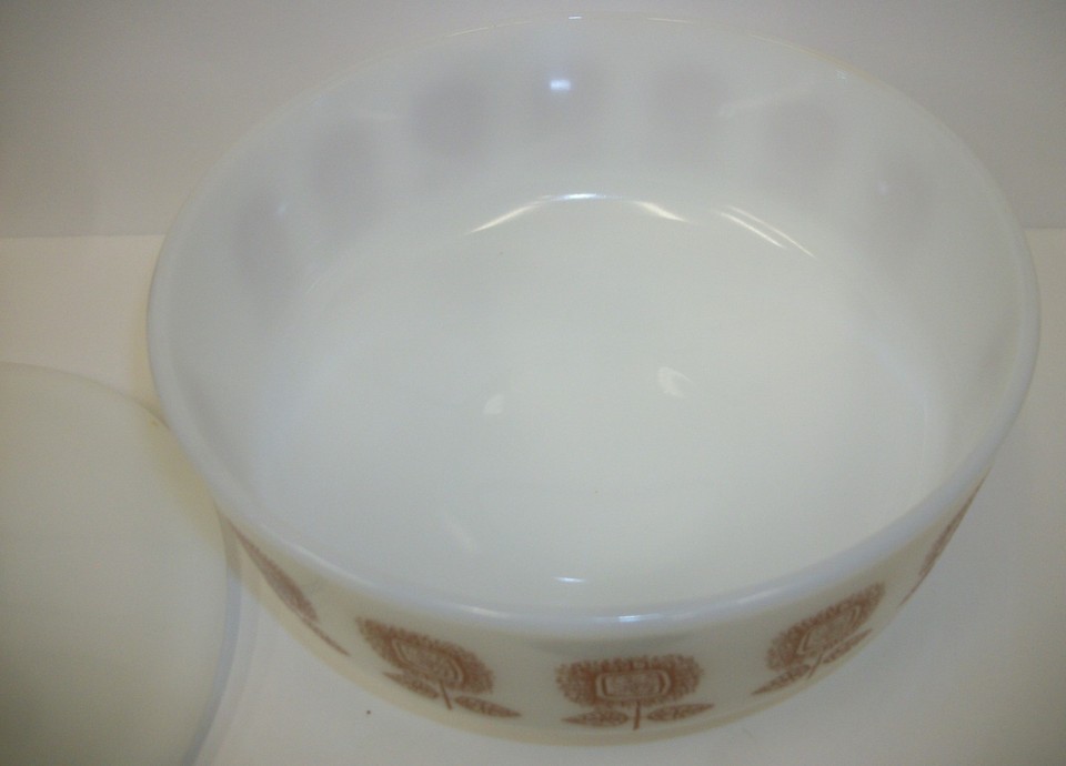 Vintage Federal Glass Sunflower Pattern 3-1/2" Quart Lidded Casserole ...