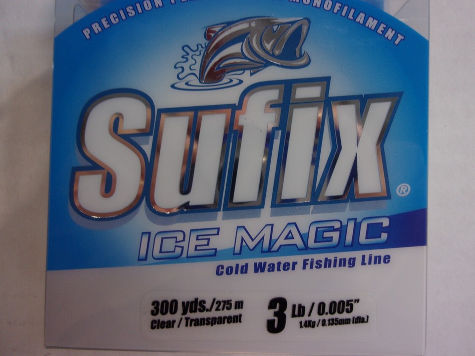 Sufix Ice Magic fishing line 300 yard spools CLEAR color choose your ...