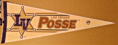 LAS VEGAS POSSE DEFUNCT CFL FOOTBALL PENNANT & FREE CFL PIN | eBay