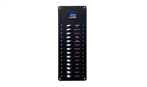 15A AC Power Distribution Panel With Digital Multi Meter Volt/Amp/Watt ...