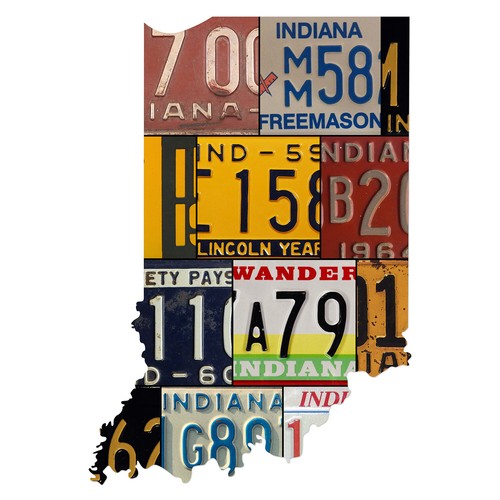 INDIANA License Plate Plasma Cut Map Sign, FREEMASON License Plate ...
