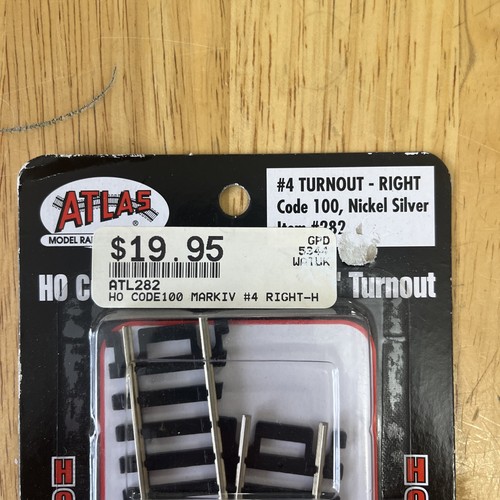 Atlas Custom Line Right # 4 Turnout Track Code 100 | eBay
