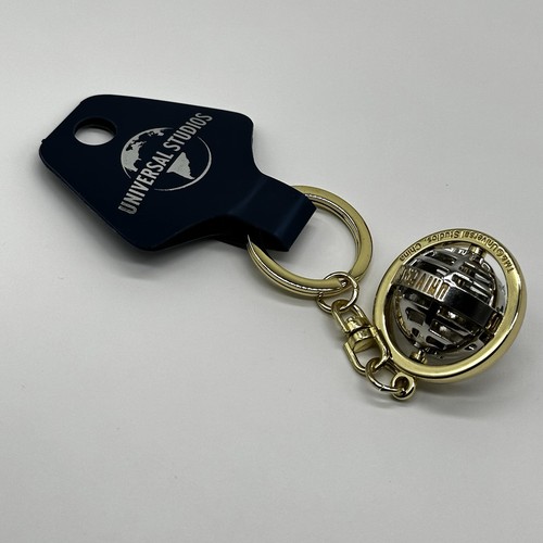 Universal Studios Gold Tone Spinning Globe Metal Keychain NWT | eBay