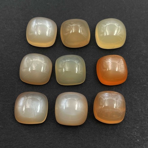 Naturel Pêche Lune Coussin Cabochon Desseré Pierre Précieuse Lot 9 ...