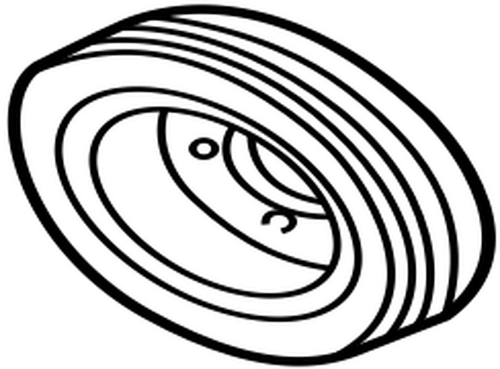 MD306158 Mitsubishi Pulley, crankshaft MD306158, New Genuine OEM Part ...