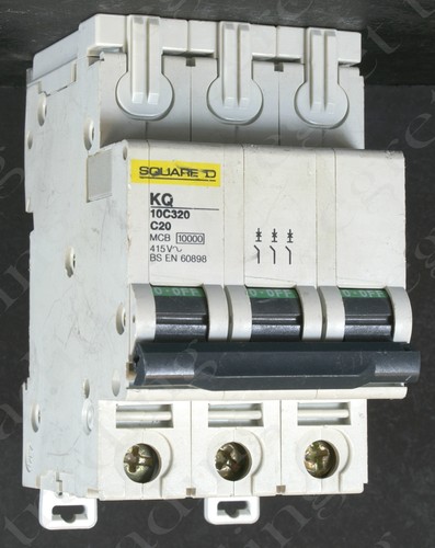 Square D Schneider KQ Series MCB Circuit Breaker 3 Pole Three Phase ...