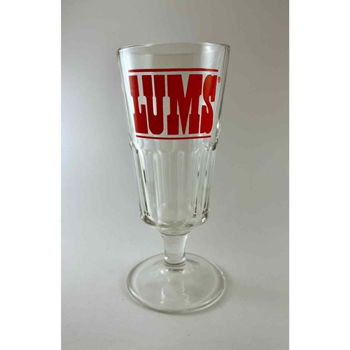 Vtg LUMS Restaurant HEAVY 8 .5” Tall 14 oz Pedestal Glass Beer ...
