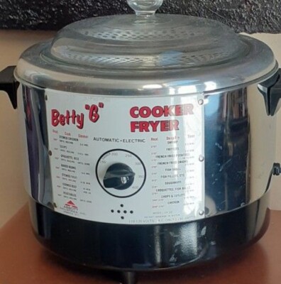 Vintage Betty "G" Cooker/Fryer Automatic Electric Crock Pot - Chrome ...