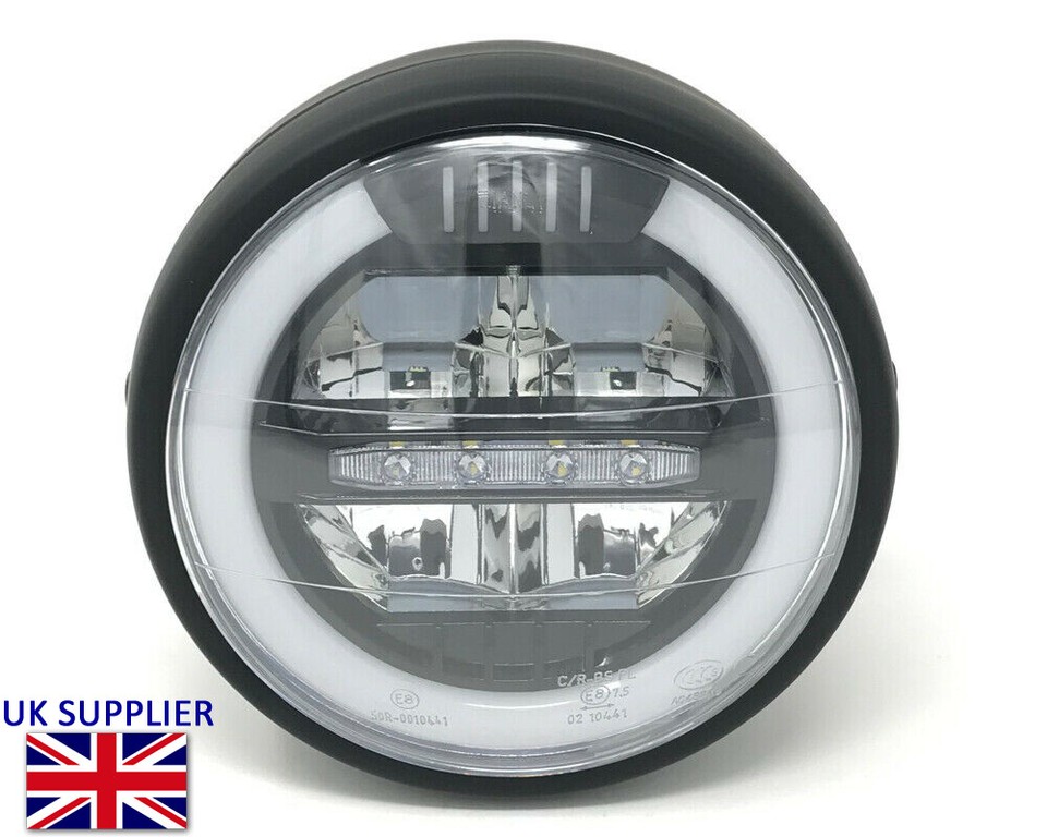 Motorbike LED Headlight for Mutt Fat Sabbath Mongrel Akita Hilts FSR ...