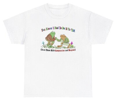 Compassion And Respect T Shirt Frog Silly Meme Ironic Gift Oddly ...