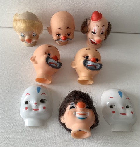 8 Clown Heads For Doll Making- Rubber/Plastic | eBay