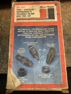 BLUE POINT Compressor SEAL TOOL SET Ford Chrysler Nippondenso Tecumseh ...