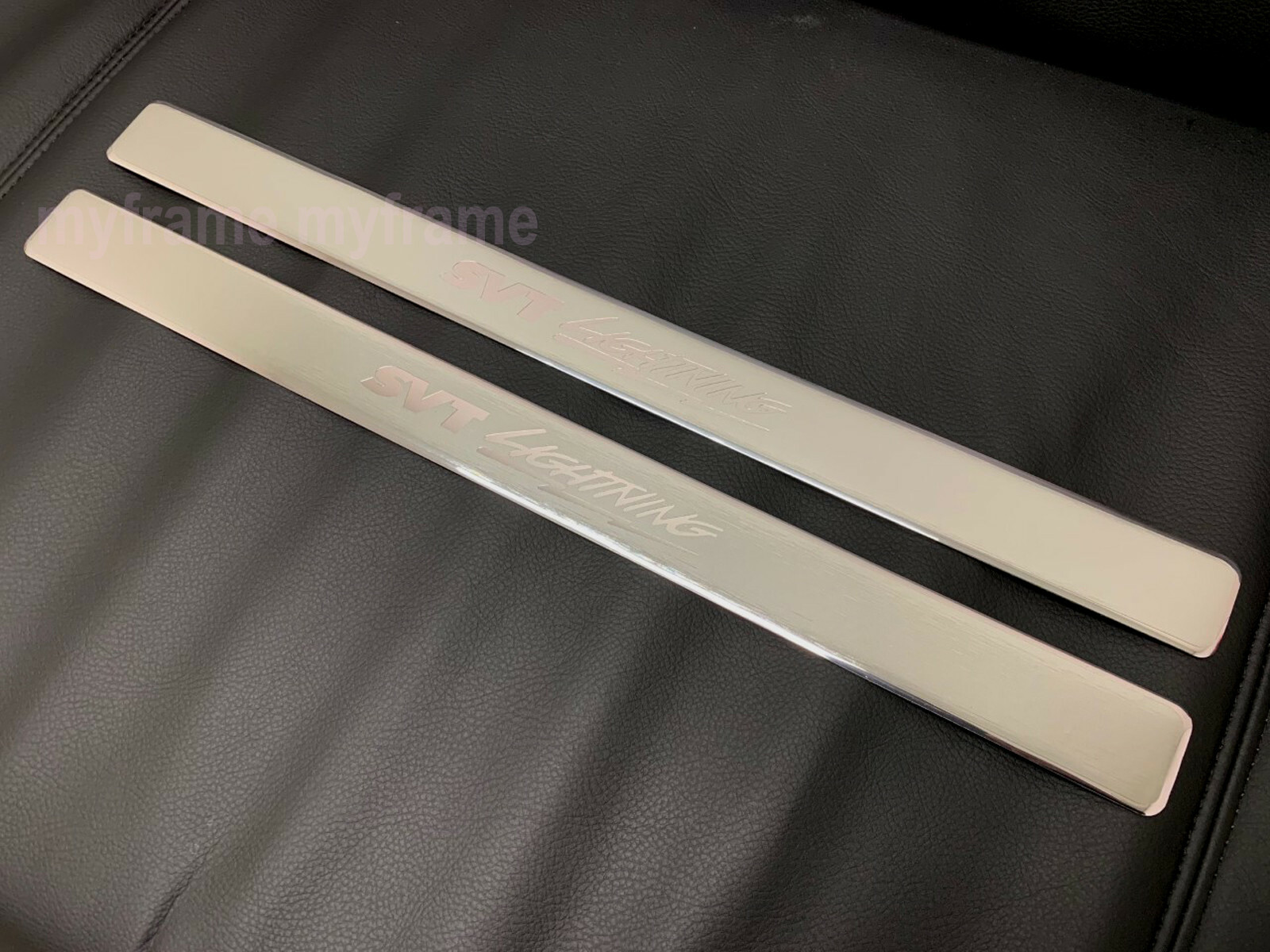 2PCS Brush Aluminum Door Step Scuff Plate Sill Cover Panel Trim SVT ...
