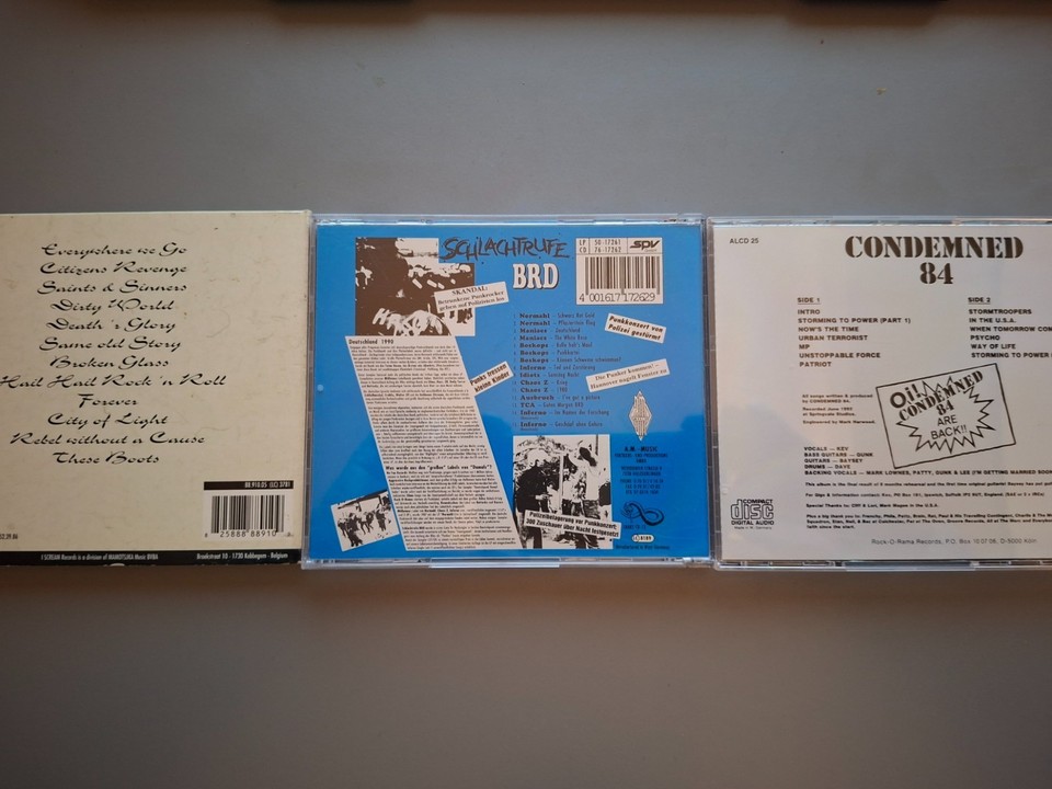 3 CD's Oi! Punk Klassiker RockoRama Snake Condemned 84 | eBay.de