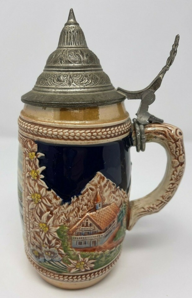 Gerz Beer Stein W. Germany Bitburg-Eifel Handgemalt 24 Hand Painted | eBay