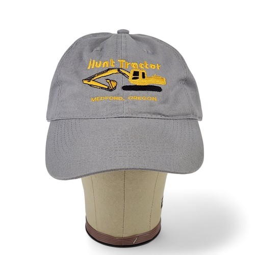 Hunt Tractor Oregon Excavator Hat Gray Embroidered Adjustable Strapback ...