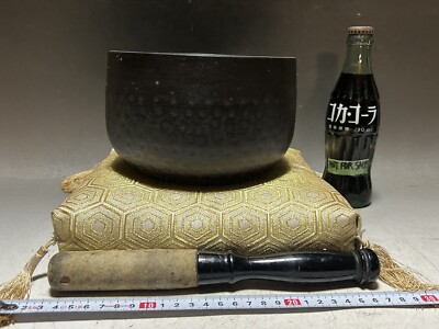 Buddhist Rin Bell Set 218 Japanese Temple Vtg Brass Orin Singing Bowl ...