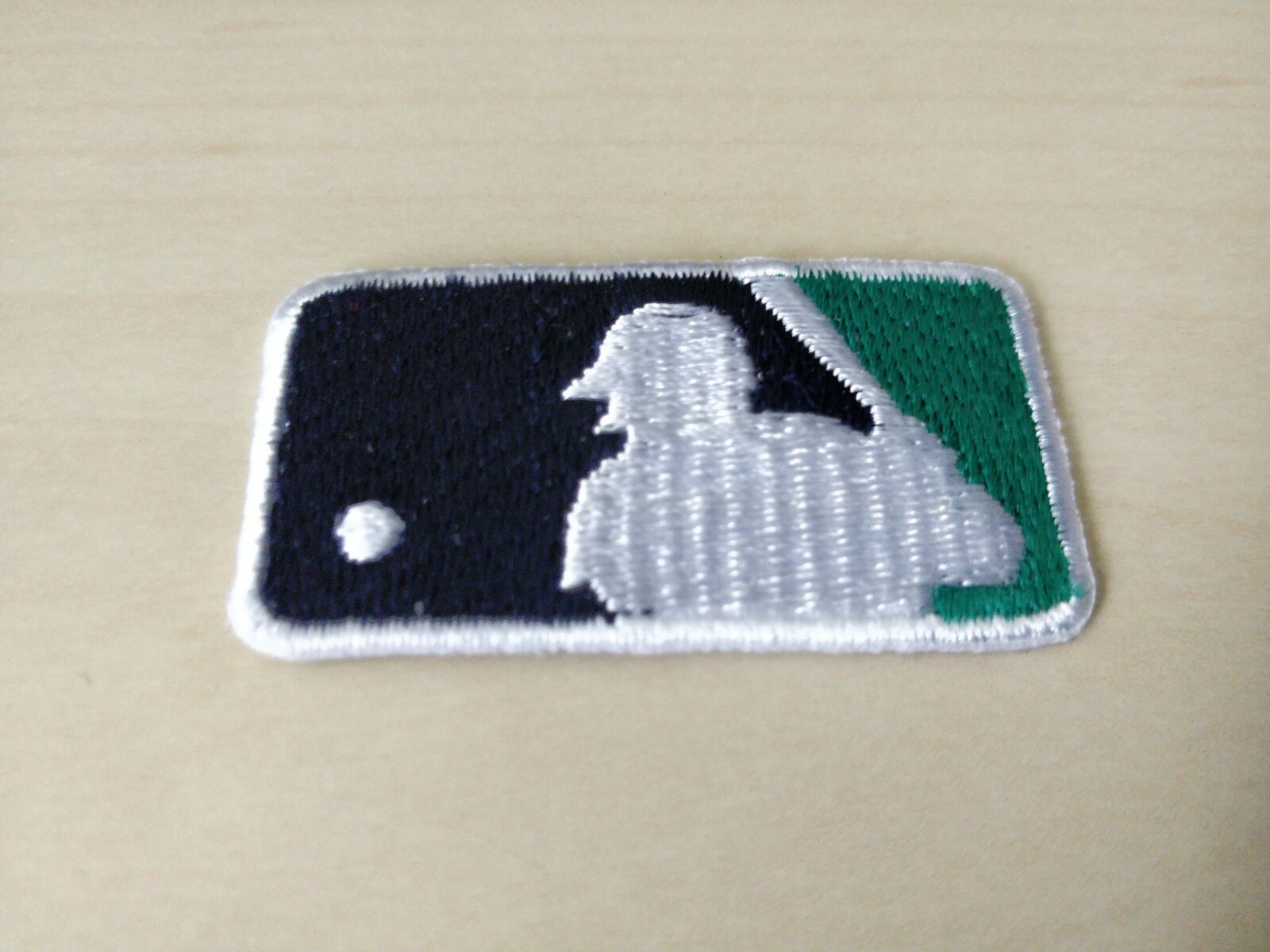 MLB Logo Patch Embroidery Dark Blue / Green Baseball (1" x 1.75") Iron ...