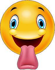 Smiley Face Emoji Decal Flirt Sexy Funny Vinyl Car Window Sticker 6" x ...