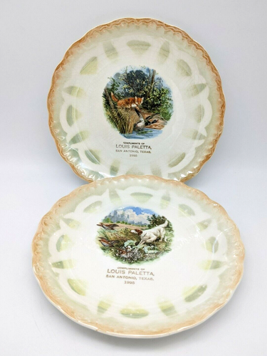 Antique 1925 Louis Paletta Italian Foods San Antonio Advertising Plates ...