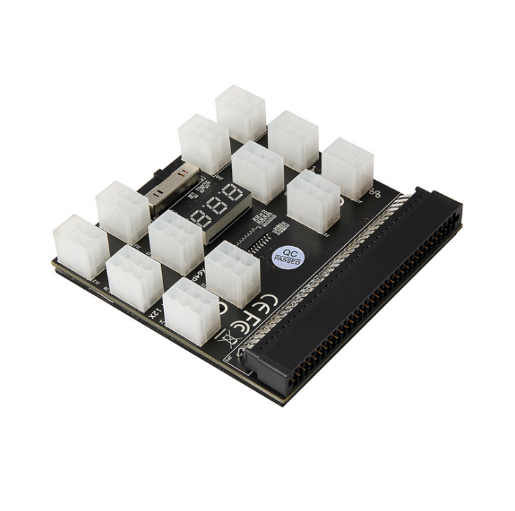 Server power 64pin to 6pin GPU power board 12V 17 port display power ...