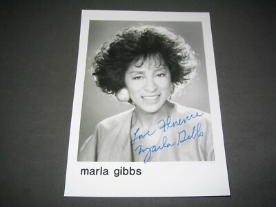 MARLA GIBBS SIGNED AUTOGRAPHED FLORENCE THE JEFFERSONS 5X7 PHOTO (538C ...