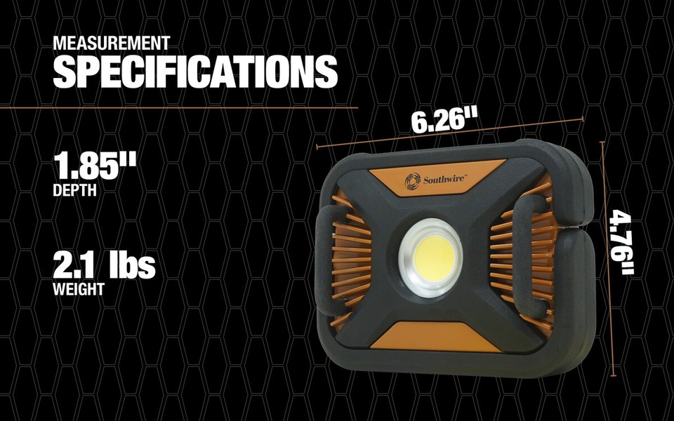 Southwire AL20RSW 2000 Lumen LED Rechargeable Work Light | eBay