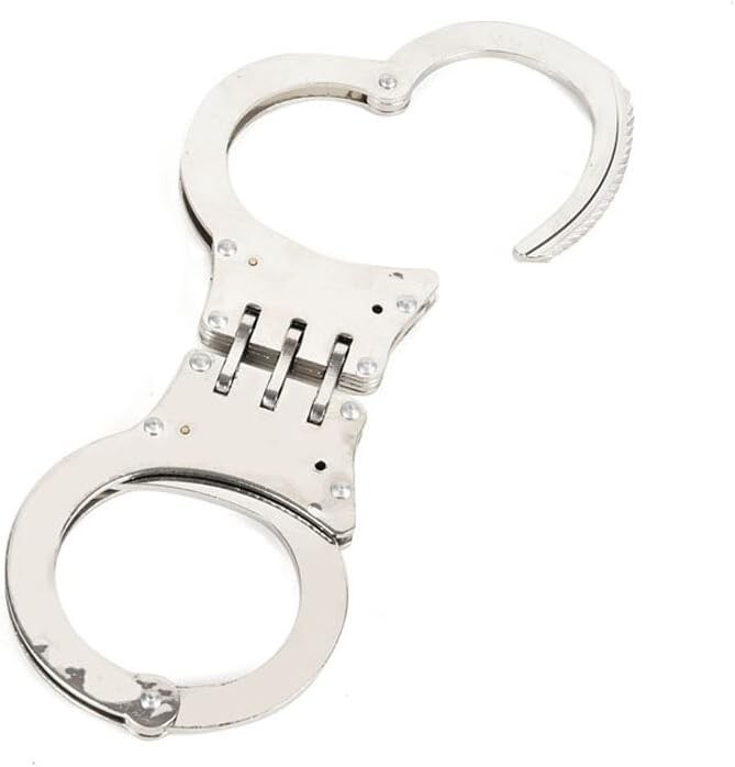 Handcuffs Security Heavy Duty Hinged Metal Police Style Speed cuffs ...