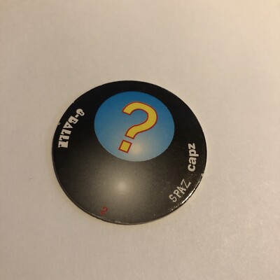 Vintage 1990s Spaz Capz POG 8 Ball Question Mark ? HTF RARE #2 Toy Game ...