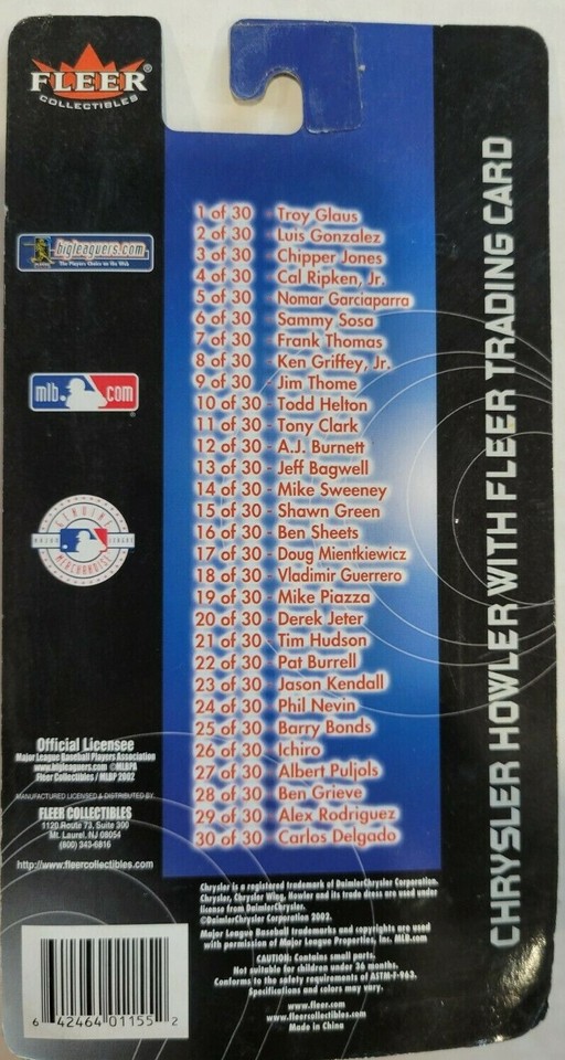 MLB Texas Rangers Chrysler Howler Diecast Car, NEW (2002 Issue) | eBay