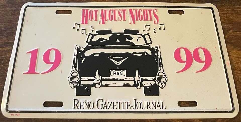 Hot August Nights Car Show Booster License Plate Reno Nevada 1957 Chevy ...