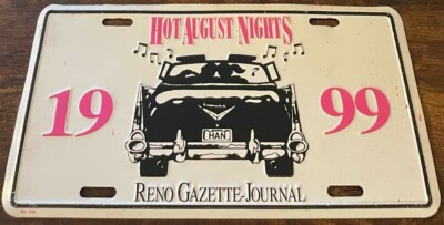 Hot August Nights Car Show Booster License Plate Reno Nevada 1957 Chevy ...