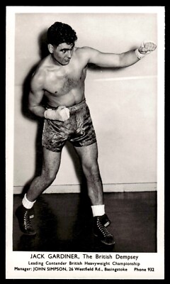 c1950 Post Card Boxing Jack Gardiner Gardner EX/MT | eBay