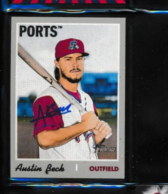 2019 Topps Heritage Minor League #136 Austin Beck Signed Autograph ...