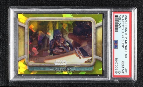 2024 Star Wars Sapphire Phantom Menace Yellow 17/75 Watto's Junk Shop ...