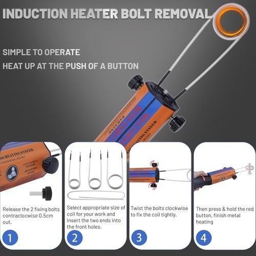 Magnetic Induction Heater Kit Tool Automotive Flameless Heat Bolt ...