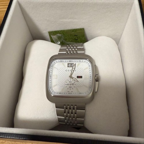 Gucci YA131319 Men's Watch Quartz Unused 40mm Square Dial Sports Style ...