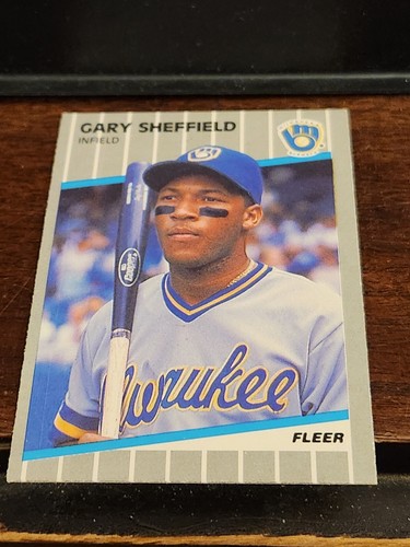 1989 Fleer 196 Gary Sheffield Milwaukee Brewers Rookie MLB Baseball ...
