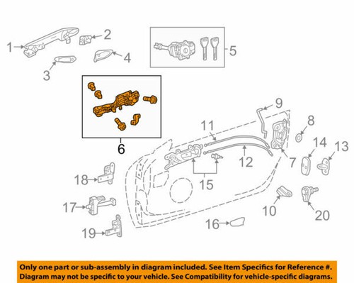 69202-78010 Toyota Frame sub-assy, front door outside handle, lh ...
