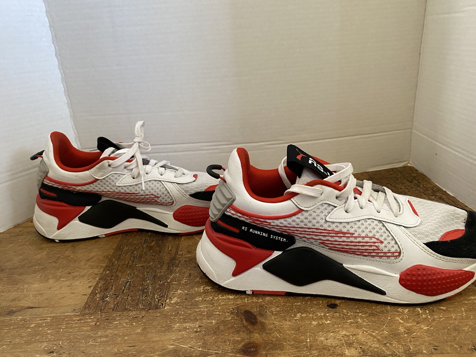Puma RS-X Running System Low Men's Shoes White Red 37… - Gem