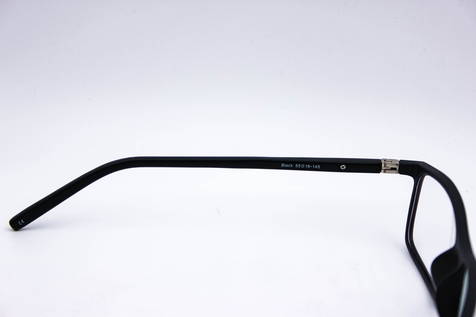 Capri James Black Rectangle Eyeglasses Frames 55-16-145 | eBay